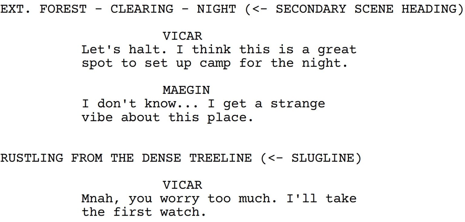 Slugline in Screenwriting: Scene Headings Explained - FilmDaft
